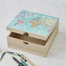 Personalised Map Location Square Wedding Keepsake Box By Bombus ...