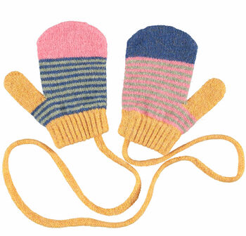 Kids Merino Mittens On A String By catherine tough | notonthehighstreet.com