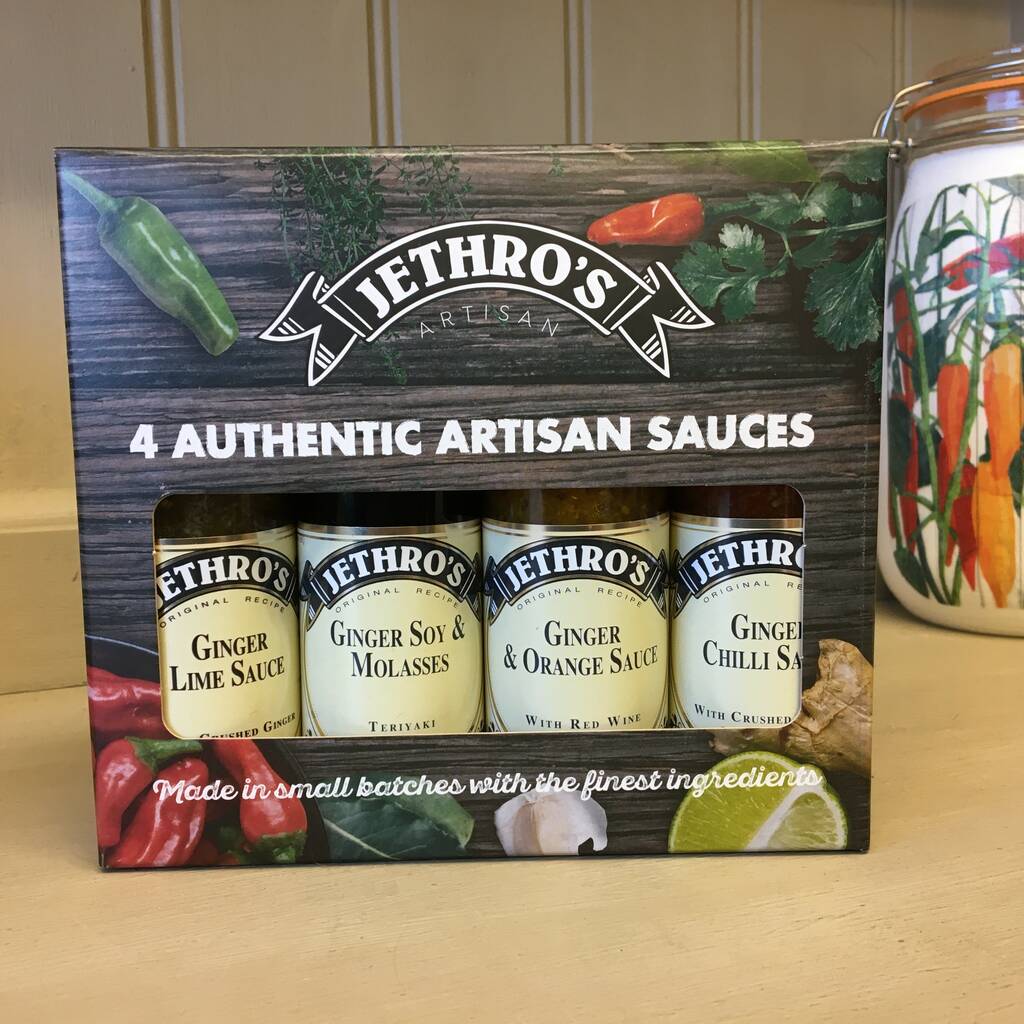 Sauce Lovers Selection Box By Jethro's Marinades | notonthehighstreet.com