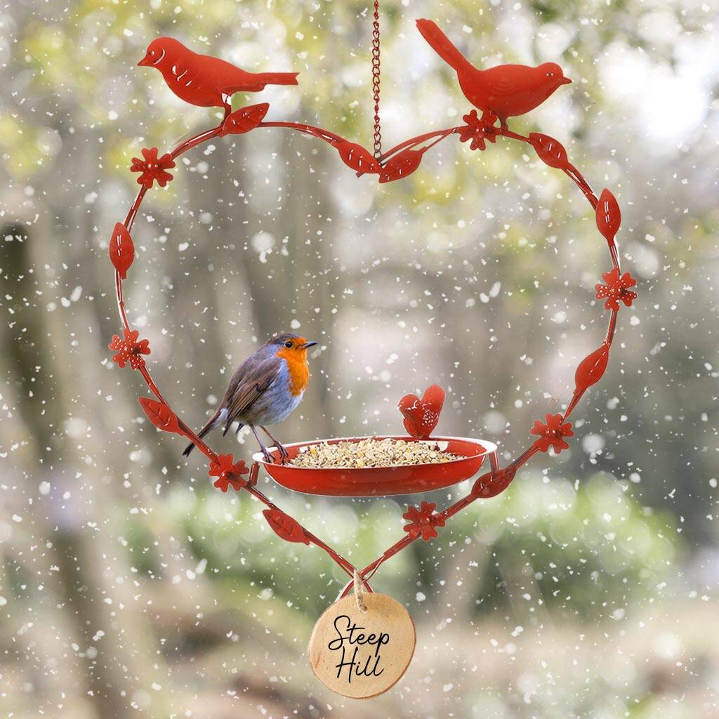 Personalised Robin Red Heart Bird Dish Christmas Gift By Dibor ...