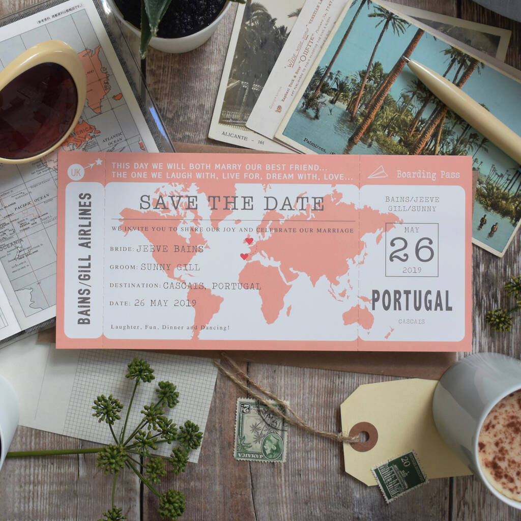 Save The Date Boarding Pass Template Free Templates 2 Resume Examples 