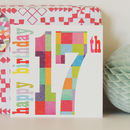 sparkly 17th birthday card by kali stileman publishing ...