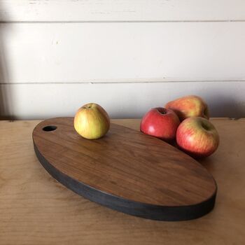 Cherry Wood Chopping Board With Contemporary Burnt Edge By Natasha ...