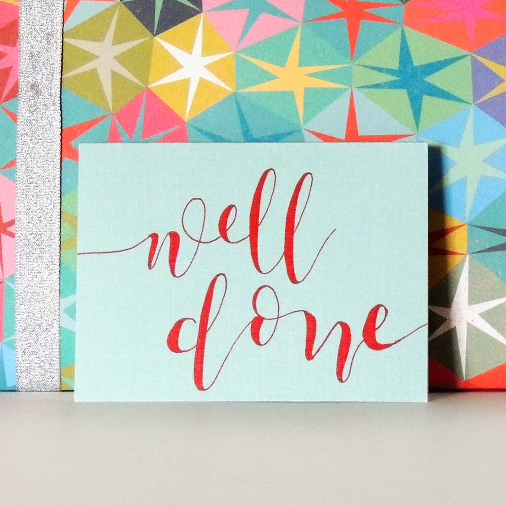 Mini Well Done Card By Kali Stileman Publishing | notonthehighstreet.com