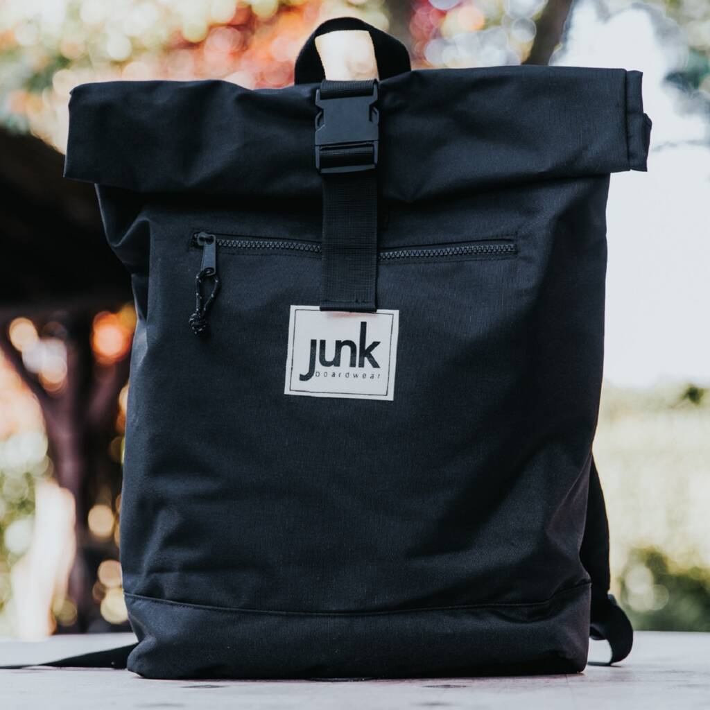 Recycled Roll Top Rucksack By Junkbox Apparel | notonthehighstreet.com