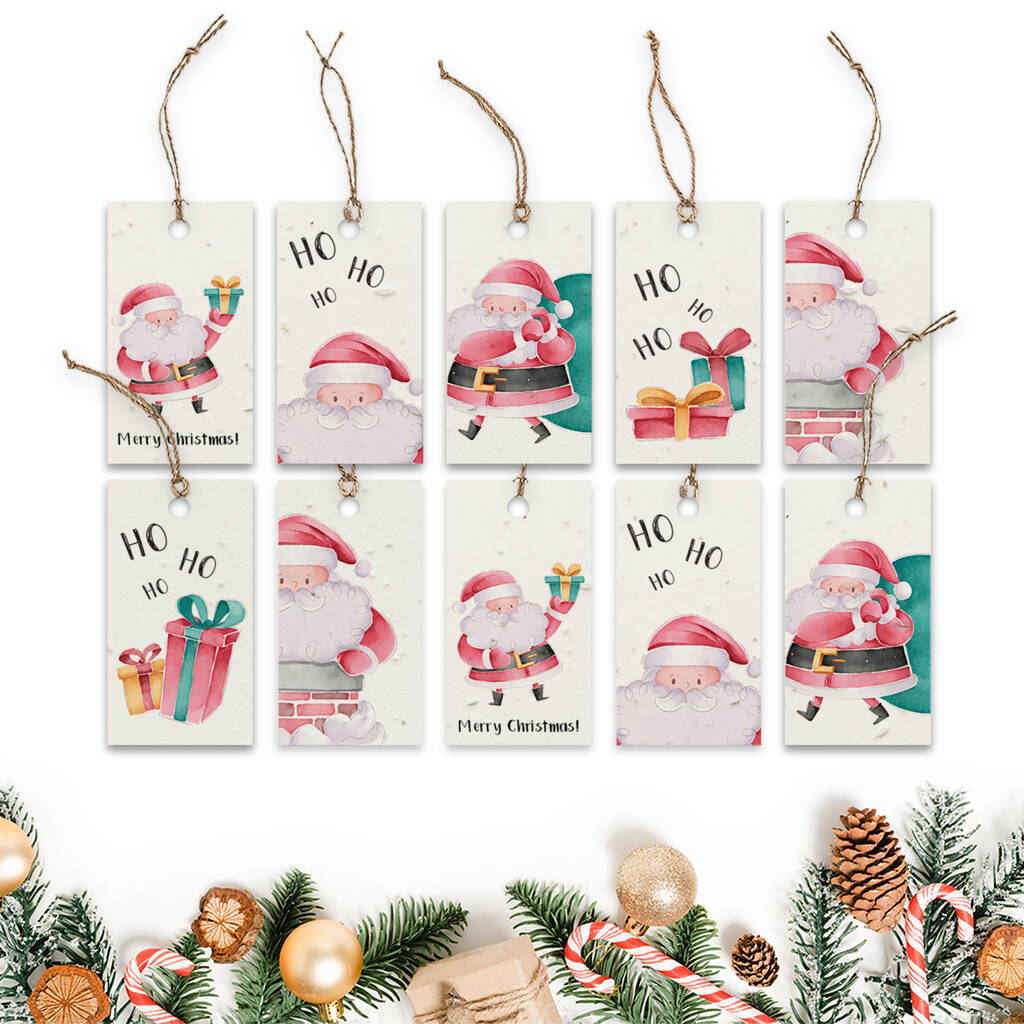 Ho Ho Ho Christmas Gift Tags By Little Green Paper Shop