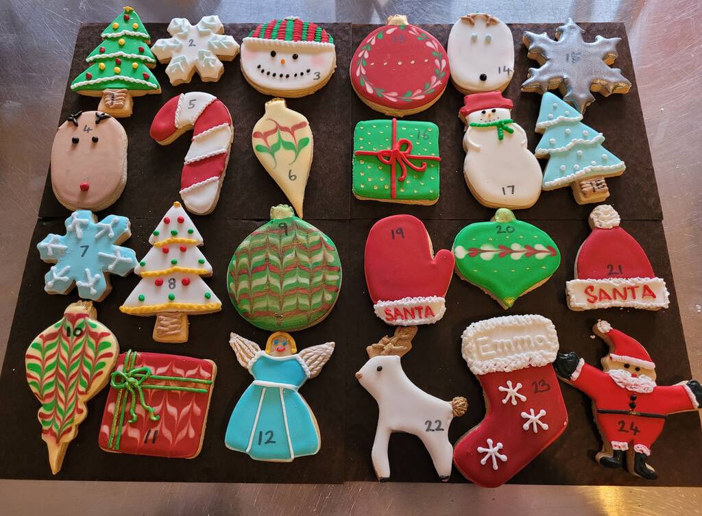 Advent Cookies Tin By Biscuit Village | notonthehighstreet.com