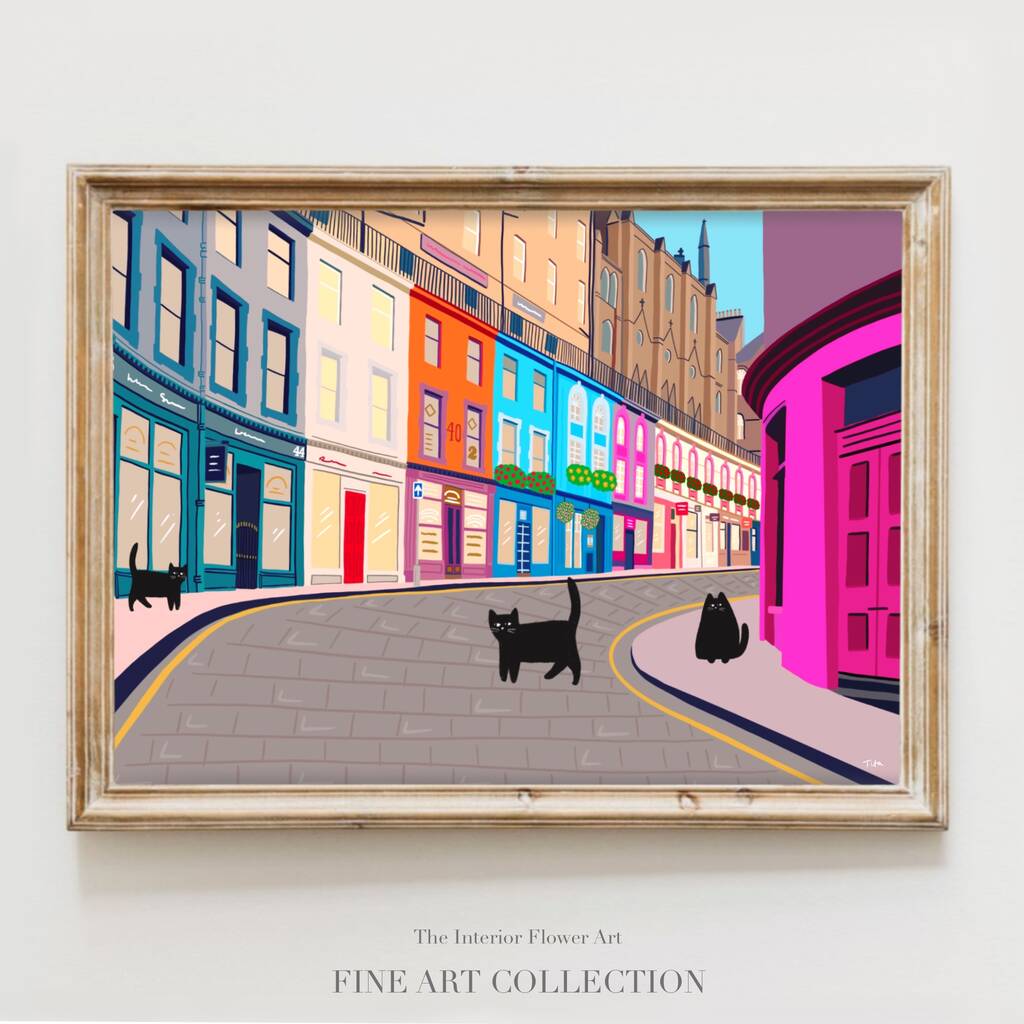 Cats In Edinburgh Print By The Paper Tail | notonthehighstreet.com