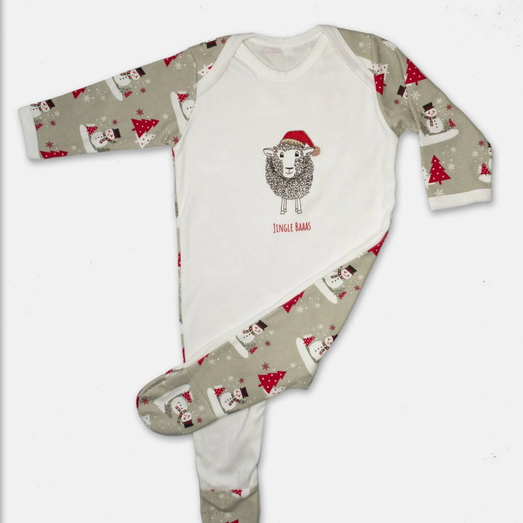 Christmas Lamb Sleepsuit By Cotswold Baby Co.