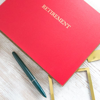 Leather Retirement Book By BeGolden | notonthehighstreet.com