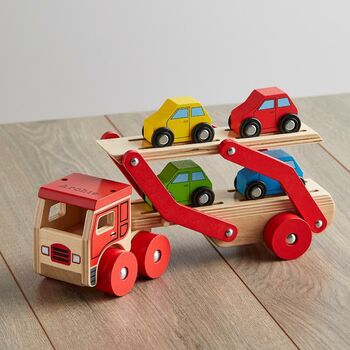 Personalised Wooden Transporter Lorry Toy By My 1st Years ...