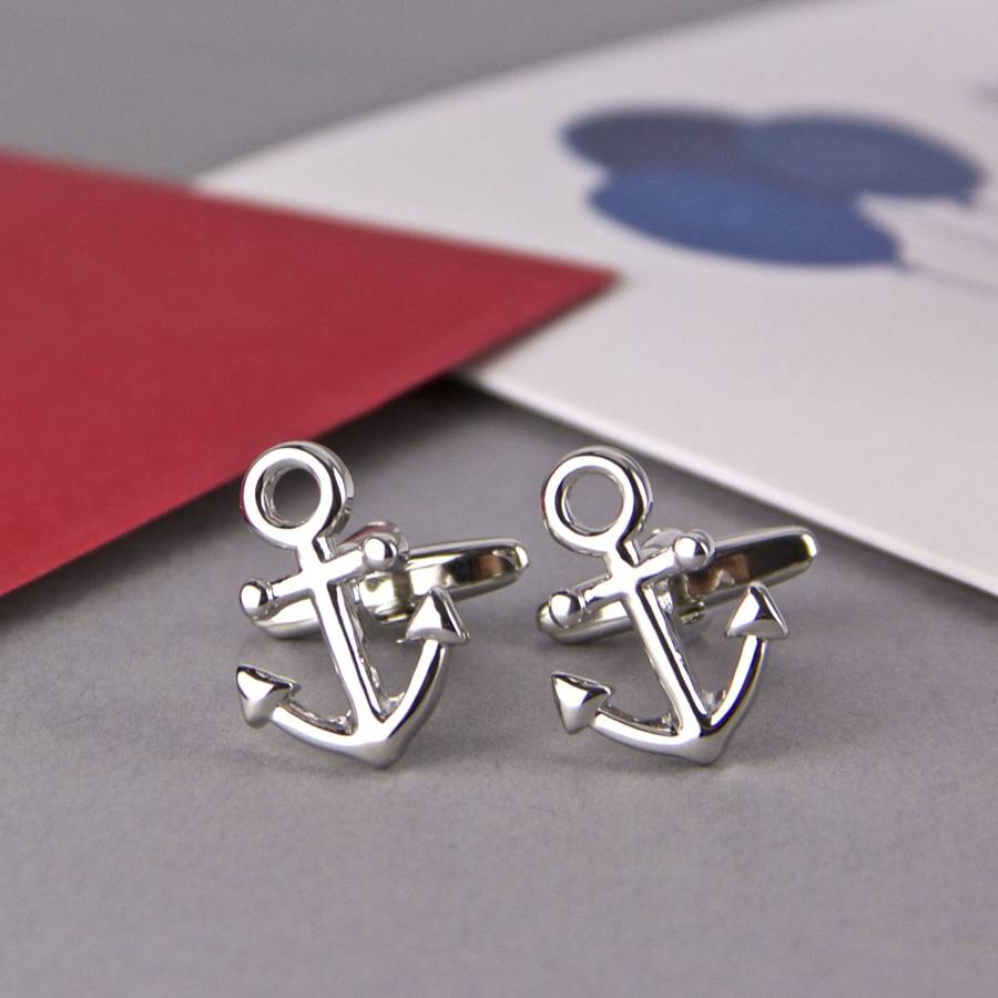 Anchor Cufflinks By Gaamaa | notonthehighstreet.com