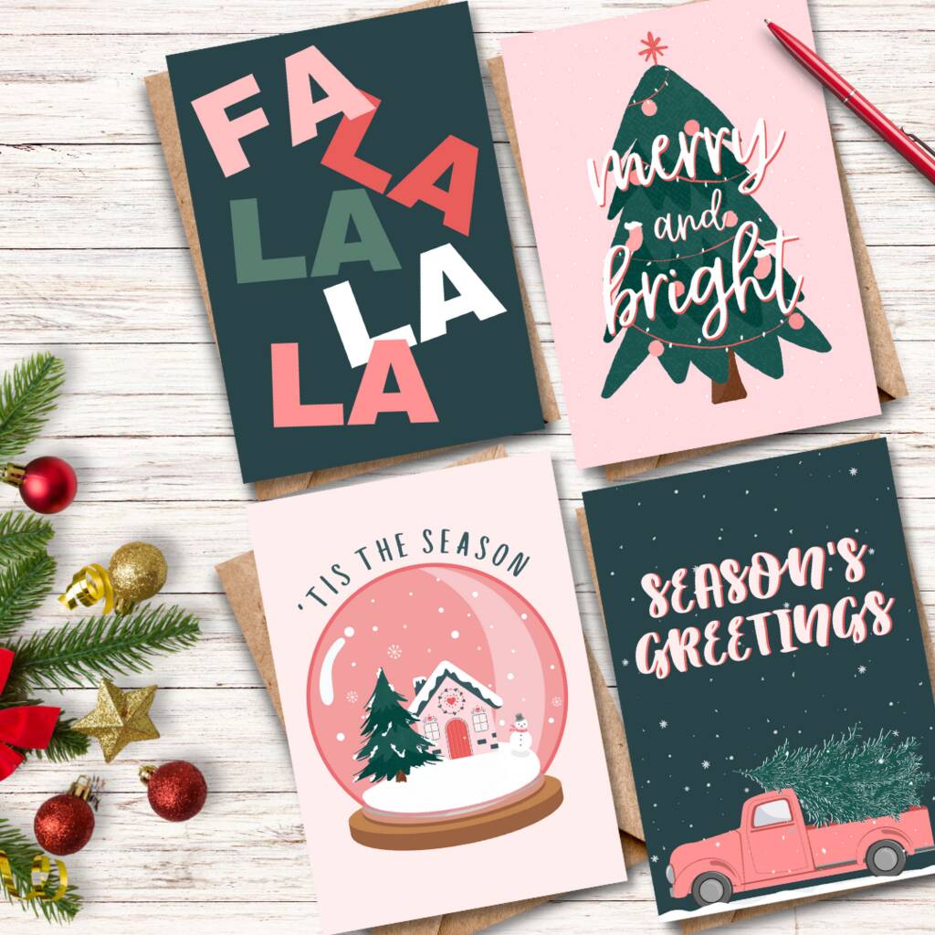 Mixed Pack Of 10 Or 20 Festive A6 Christmas Cards By Alaina Creates ...