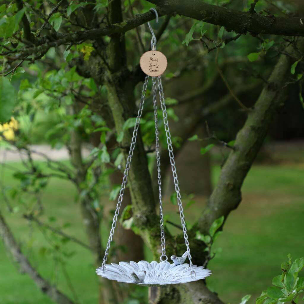 Personalised Garden Flower Bird Dish By Dibor | notonthehighstreet.com