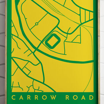 Custom Map Print Of Your Favourite Football Stadium, Unframed By Turf ...