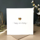 An Elegant Hand Embroidered Happy Anniversary Card By Sabah Designs ...