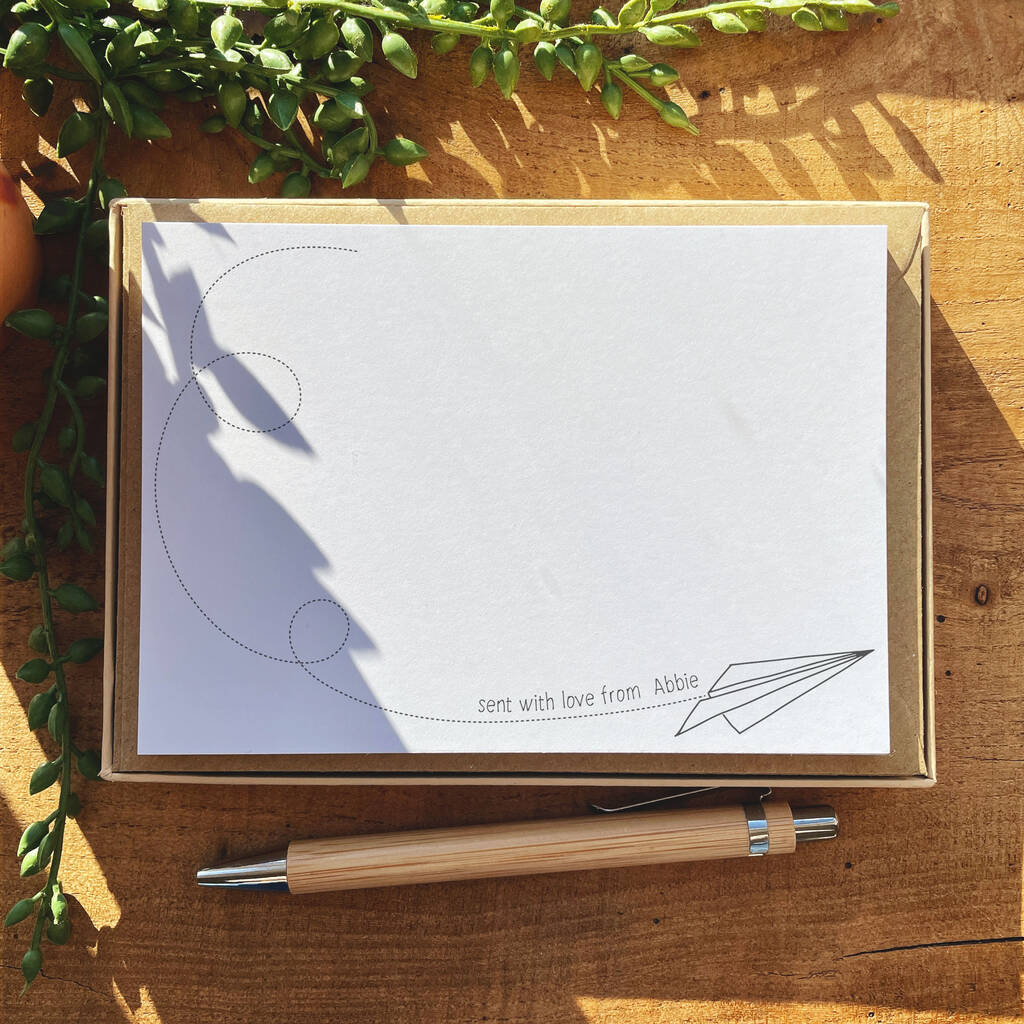 Paper Plane Note Cards With Envelopes By Lunella | notonthehighstreet.com