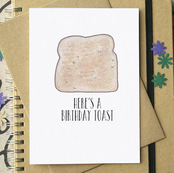 Birthday Toast Funny Card By Becka Griffin Illustration ...