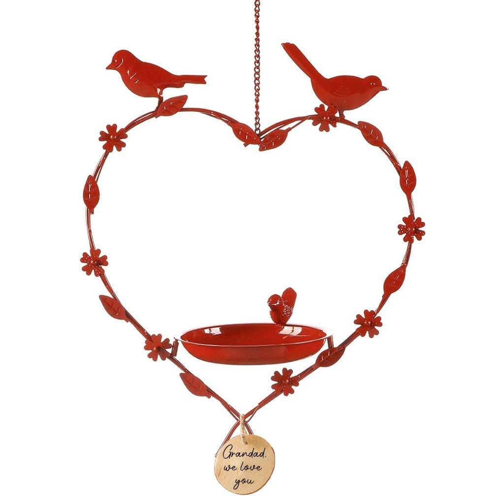 Personalised Robin Red Heart Bird Dish Christmas Gift By Dibor ...