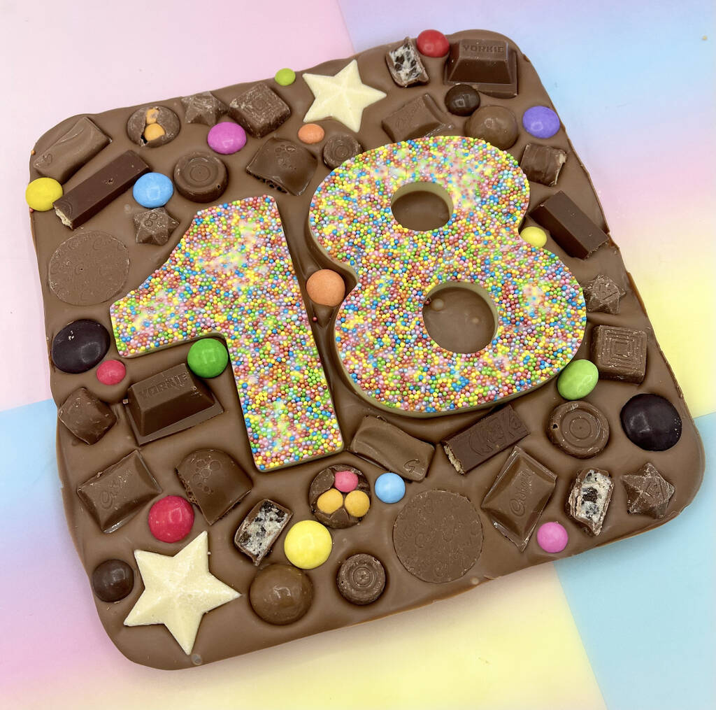 Xl Chocolate Slab With Numbers By Choc Til You Drop ...