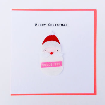 Personalised Father Christmas Greeting Card By Buttongirl Designs ...