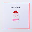 Personalised Father Christmas Greeting Card By Buttongirl Designs ...
