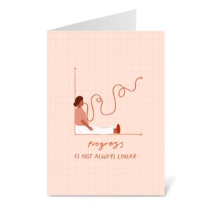 'Progress Is Not Linear' Greetings Card By Flourish Paperworks
