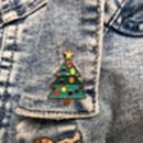 Christmas Tree Enamel Pin By Chameleon And Co | notonthehighstreet.com