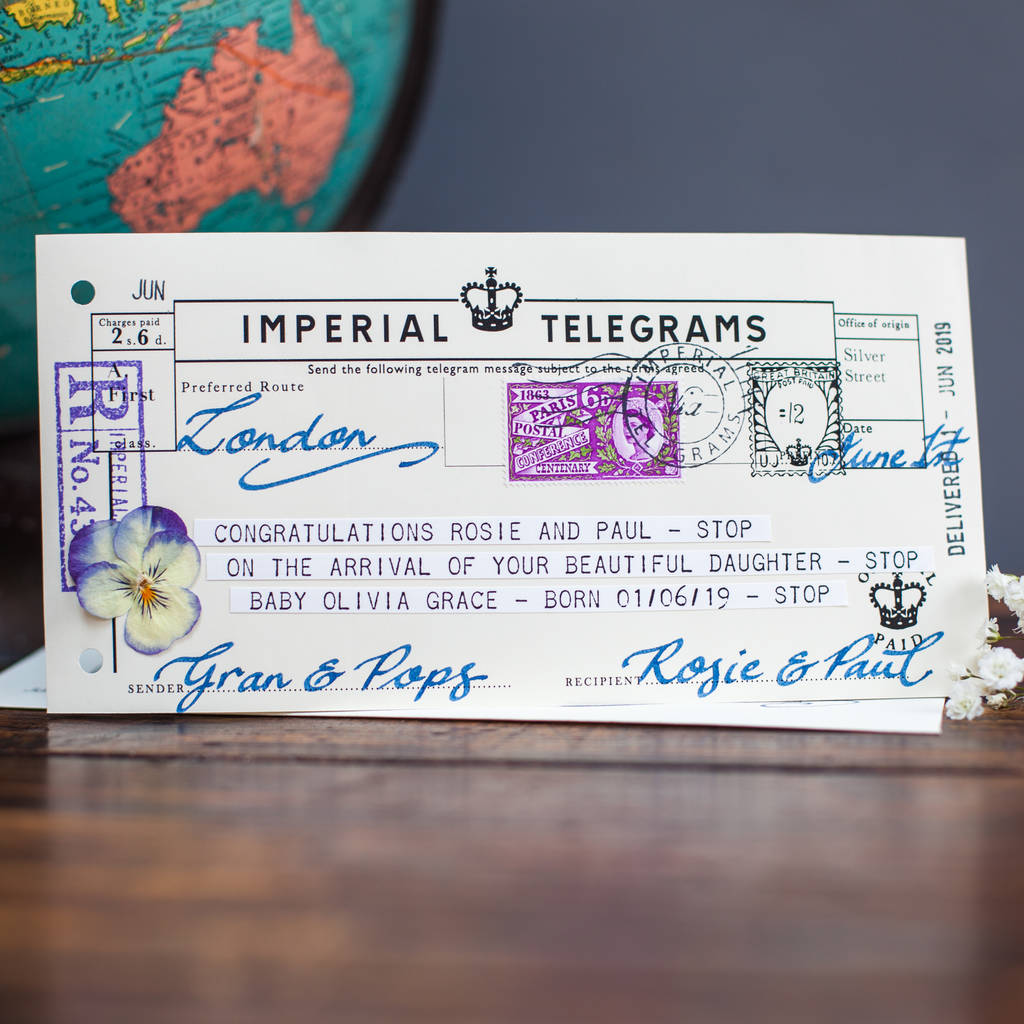 new baby congratulations telegram by imperial telegrams ...
