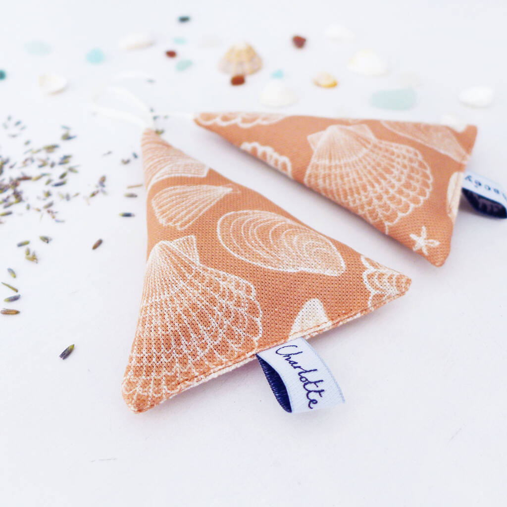 Pair Of Seashells Lavender Trees By Charlotte Macey ...