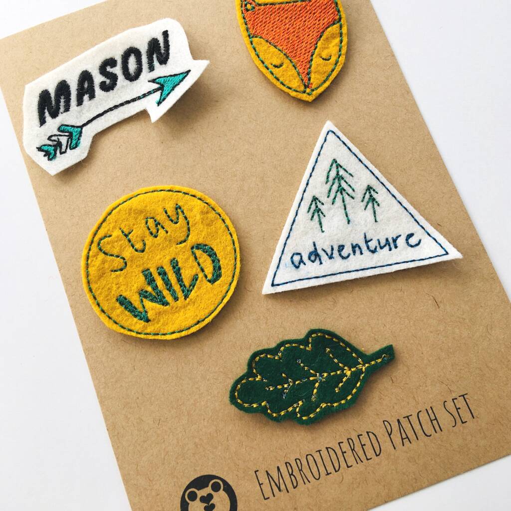 Personalised Adventure Patch Set By pineandbear | notonthehighstreet.com