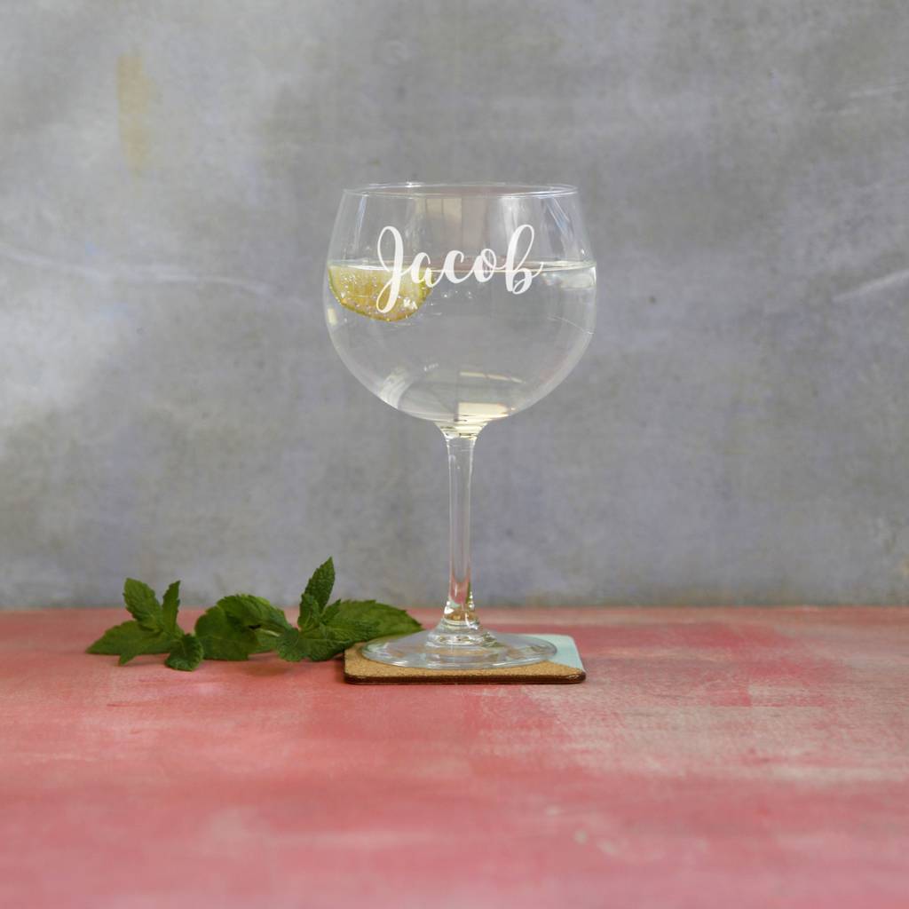 personalised gin goblet by the glass yard | notonthehighstreet.com