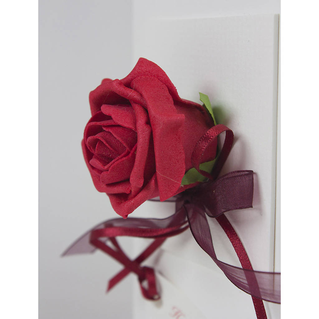 Red Rose Luxury Valentine Card By Karrie Barron | notonthehighstreet.com