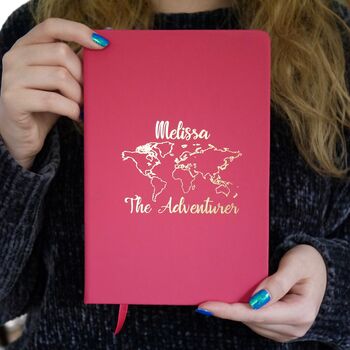 Personalised World Traveller Notebook By Dizzy | notonthehighstreet.com