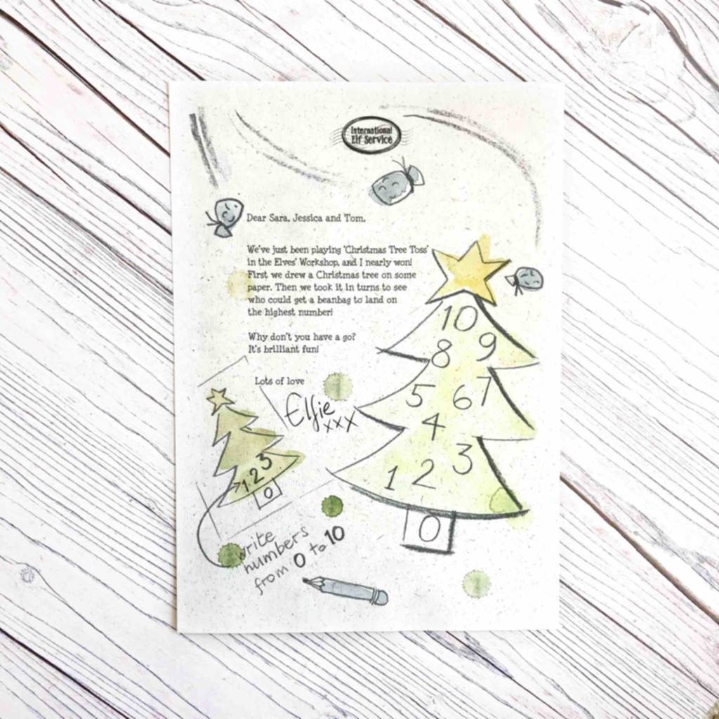 personalised candy cane christmas activity letters by international elf ...