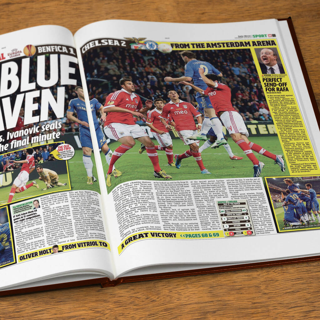 Chelsea Personalised Football Gift Newspaper Book By Historic ...