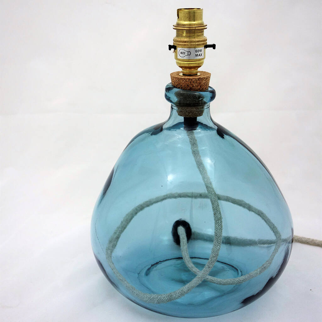 Recycled Glass Lamp | 29cm 'simplicity' | Blown Glass By The Recycled ...