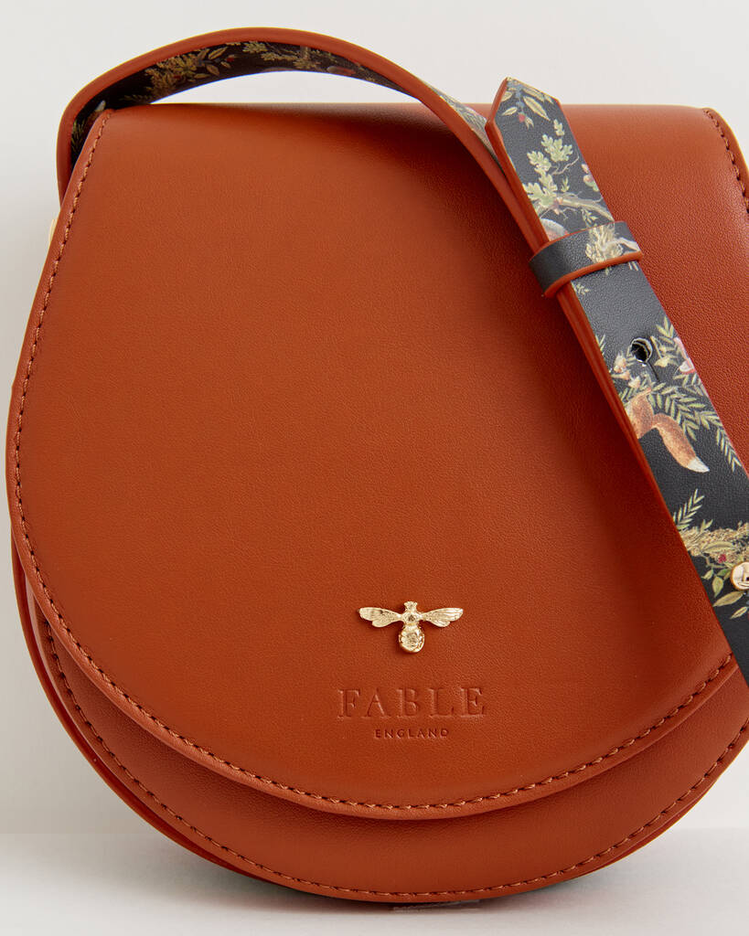 Fable Woodland Toile Mini Saddle Bag By Fable England