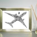 Personalised Aeroplane Word Cloud Print By Unique Word Art ...