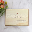 Literature Valentines Card Shakespeare Quote By Literary Emporium ...