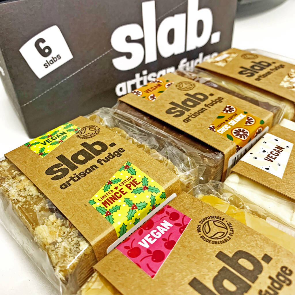 Six Fudge Slab Christmas Gift Box – Vegan By Slab Artisan Fudge ...