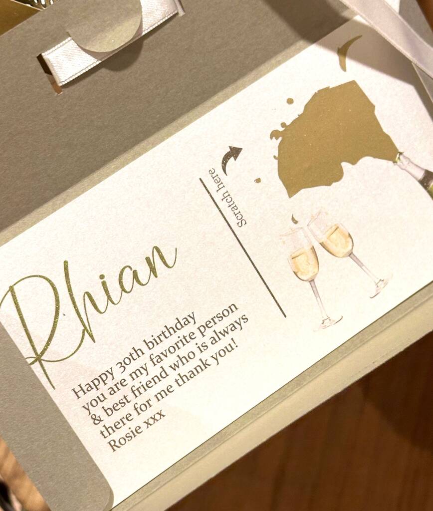 Personalised Birthday Scratch Gift Card And Envelope By PureCreationGifts