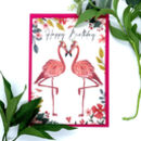 Flamingo Birthday Card By Lousurfacepattern | notonthehighstreet.com