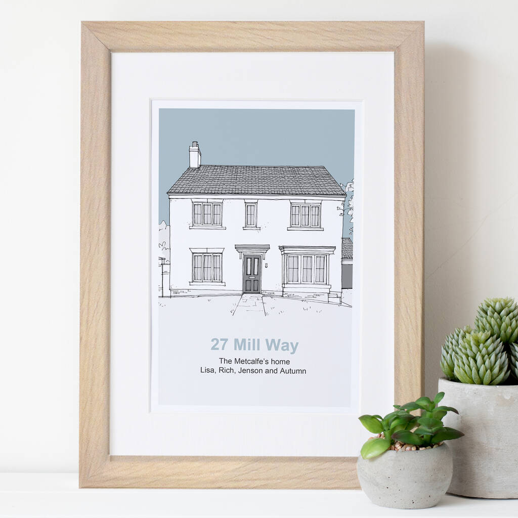 Personalised House Illustration By Lucy Sheeran | notonthehighstreet.com