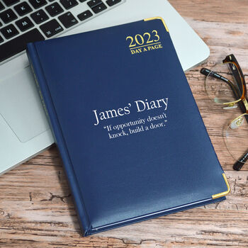 Personalised Diary With Your Own Message Or Quote By GiftsOnline4U ...