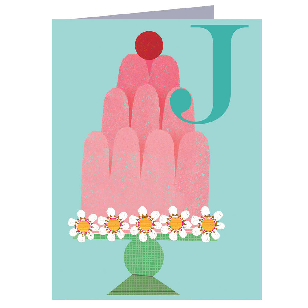 Mini J For Jelly Card By Kali Stileman Publishing | notonthehighstreet.com