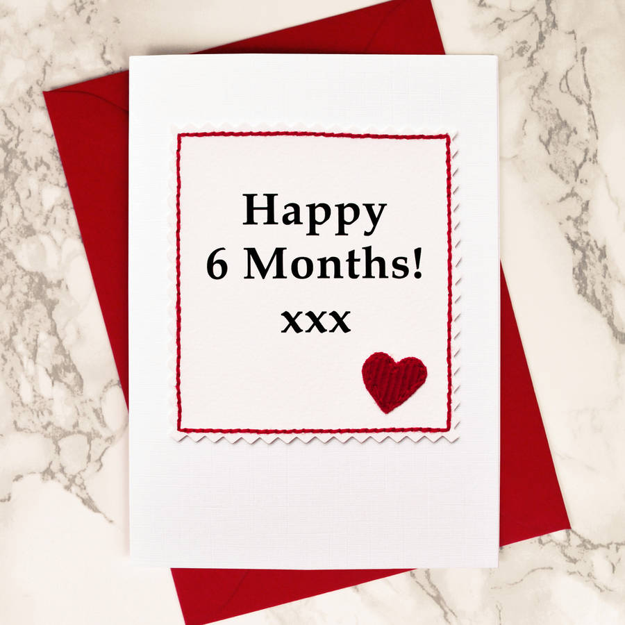Six Month Anniversary Card By Jenny Arnott Cards Gifts 