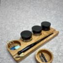 Oak Calligraphy Ink Pot Holder By Keiyosa | notonthehighstreet.com