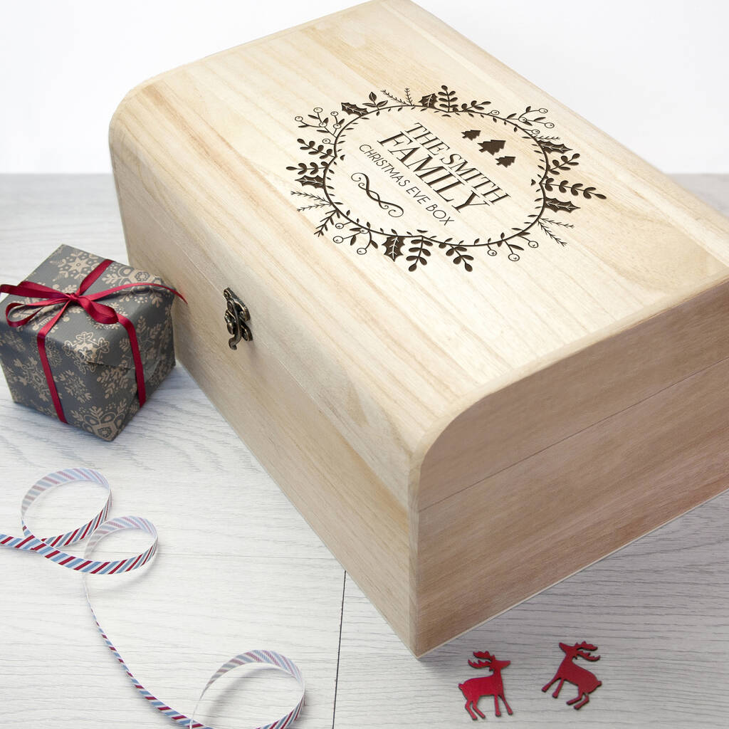 Personalised Family Christmas Eve Keepsake Chest By JUNGLEY ...