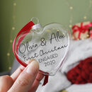 First Christmas Engaged Glass Bauble By Olivia Morgan Ltd ...